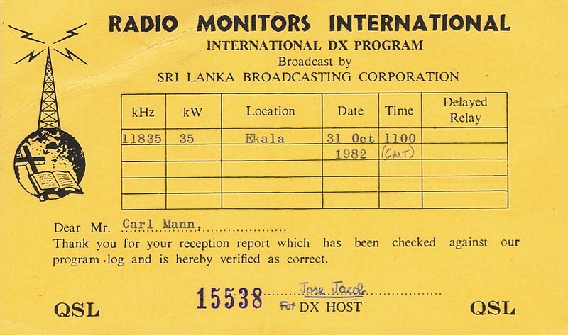 SWL Shortwave Listeners QSL Card Museum